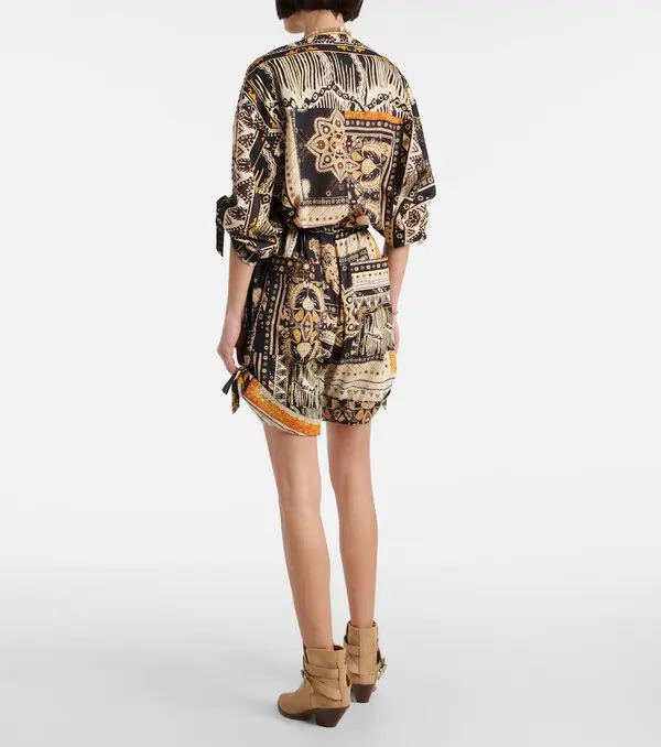 MARANT ETOILE Printed Cotton Romper - Multicoloured