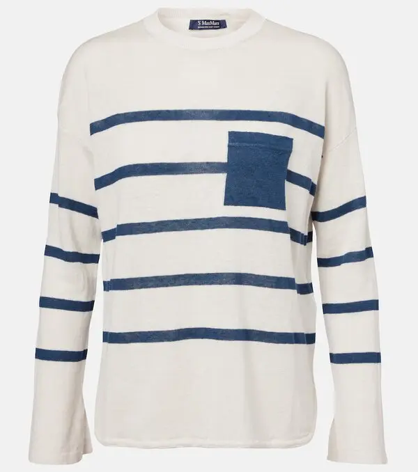 Max Mara Striped Linen Sweater - Multicoloured
