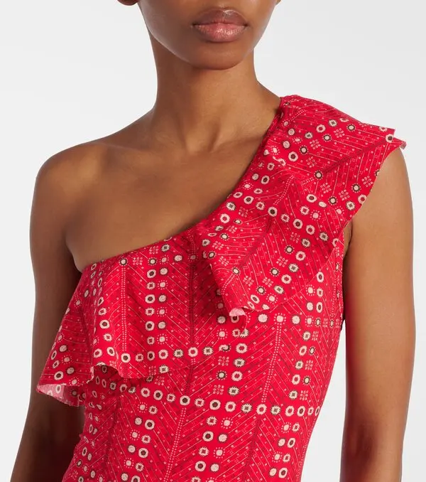 MARANT ETOILE Ruffled Printed Swimsuit
