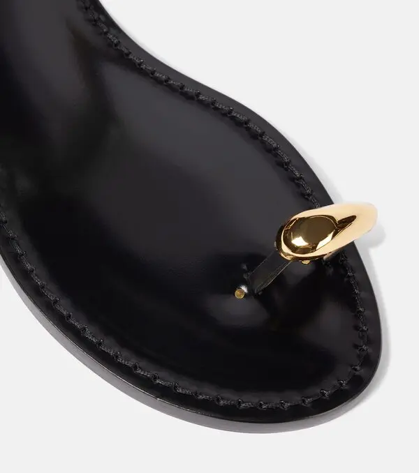 AMANU Samburu Leather Sandals - Black