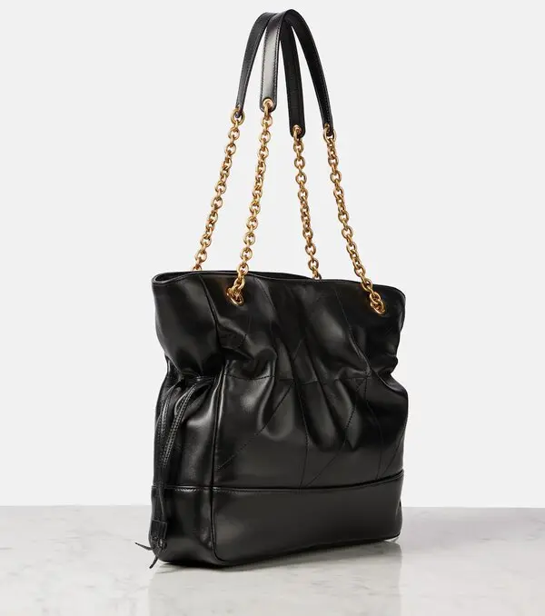 Saint Laurent Jamie Small Leather Shopping Tote Bag - Black