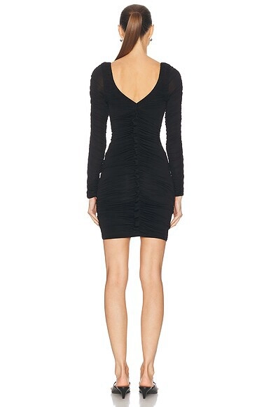 Alexander Wang Ruched Long Sleeve Mini Dress