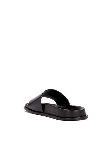Saint Laurent Nichols Calfskin Leather Slide Sandal