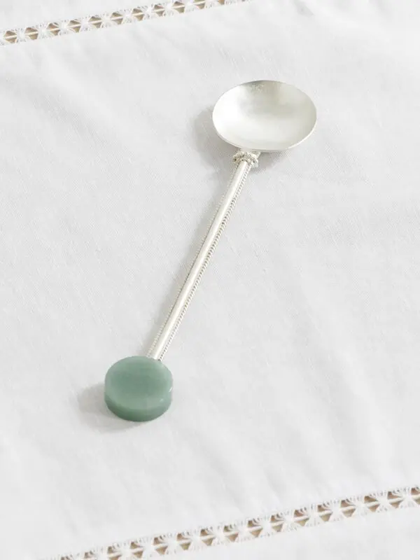 NATALIA CRIADO Double Soup -plated Quartz Spoon - Silver