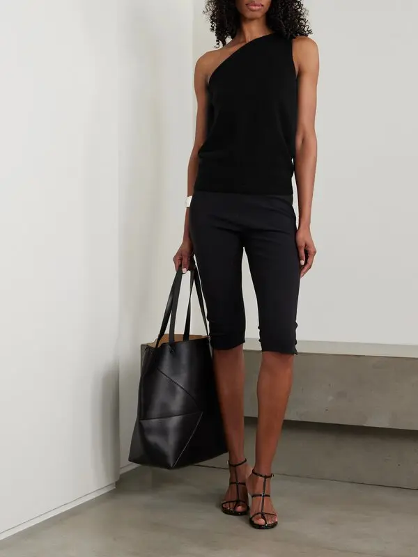 RÓHE One-shoulder Draped Merino Wool-blend Top