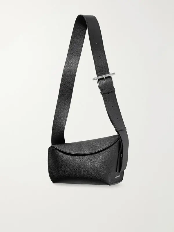 Alexander McQueen T-bar Sling Textured-leather Shoulder Bag
