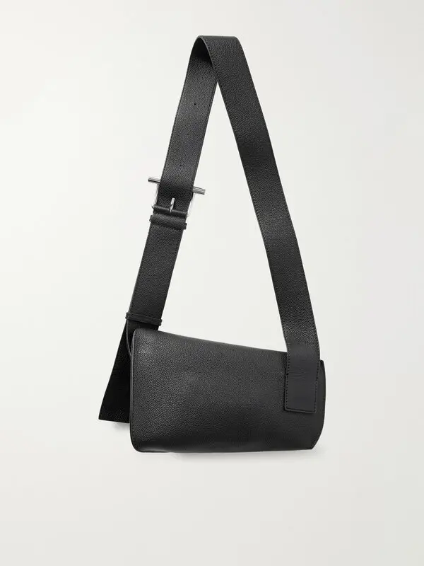 Alexander McQueen T-bar Sling Textured-leather Shoulder Bag