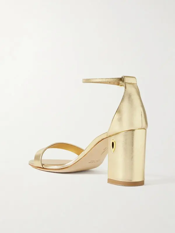 Jennifer Chamandi Massimiliano 85 Metallic Leather Sandals