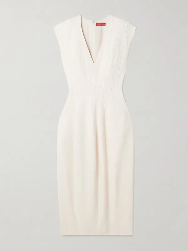 Altuzarra Bichette Crepe Midi Dress - Neutrals