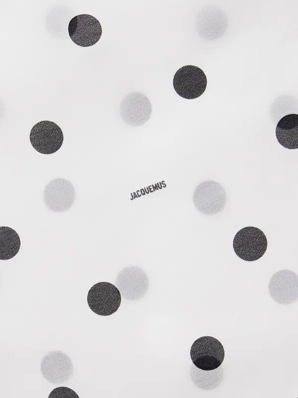 Jacquemus Rita Draped Gathered Polka-dot Maxi Dress