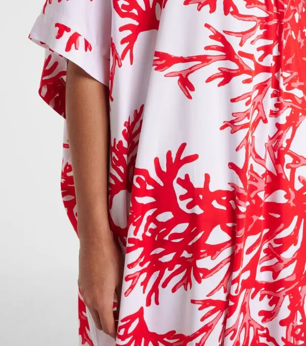 Melissa Odabash Vanessa Printed Kaftan - Red
