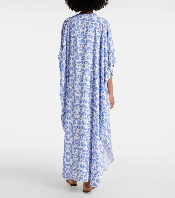 Melissa Odabash Vanessa Printed Kaftan - Blue