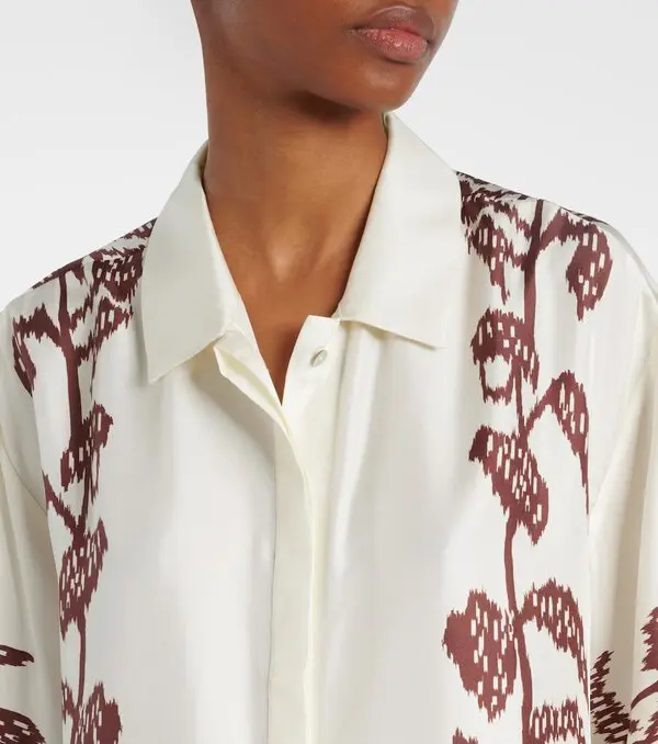 Asceno Montauk Silk Twill Shirt - Brown