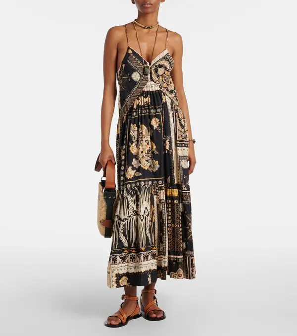 MARANT ETOILE Sabbage Printed Cotton Midi Dress