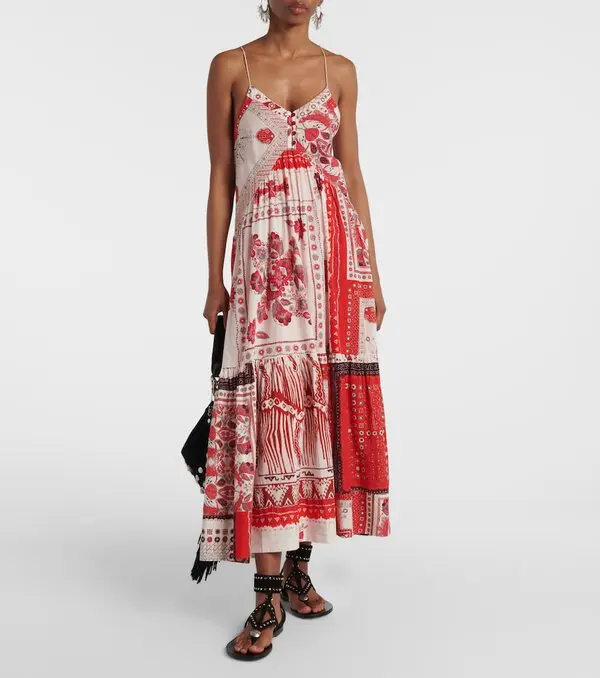 MARANT ETOILE Sabbage Printed Cotton Midi Dress