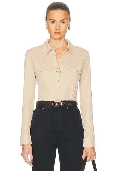 NILI LOTAN Lark Shirt - Khaki