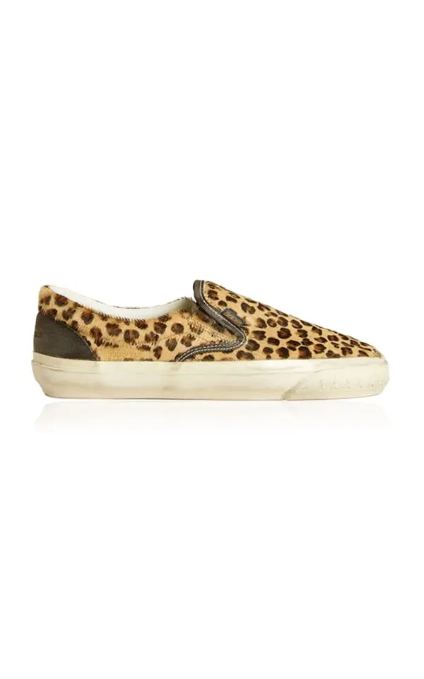 GOLDEN GOOSE Calfhair And Leather Slip-on Sneakers - Animal