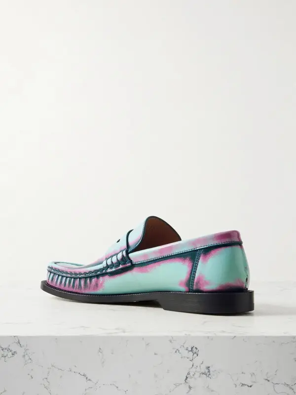 Loewe Campo Printed Leather Loafers
