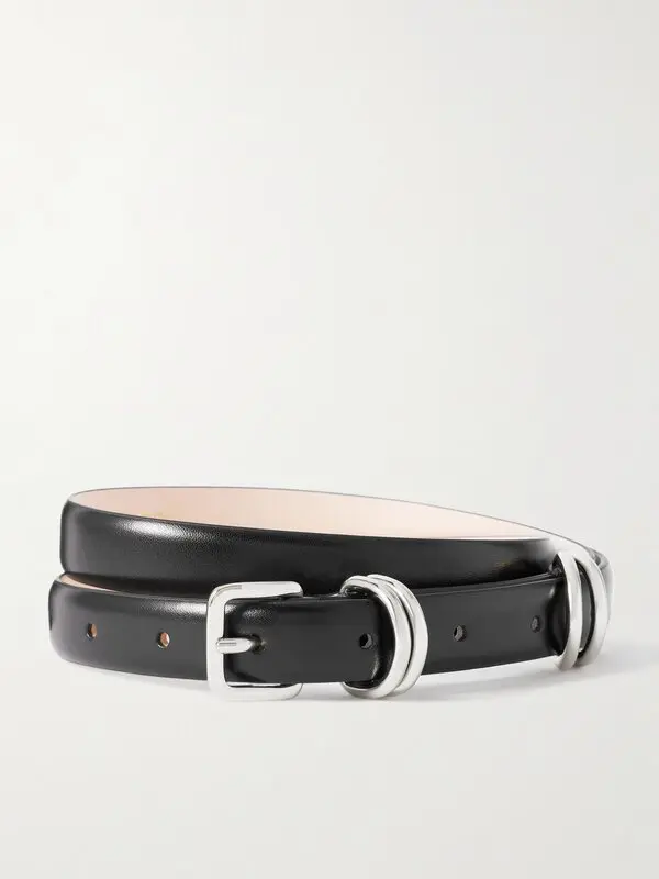 DEHANCHE Constance Leather Waist Belt - Black