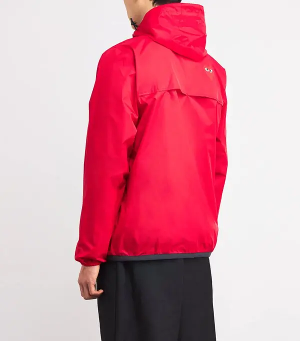 Play Comme Des Garcon X K-way Water-resistant Hooded Jacket - Red