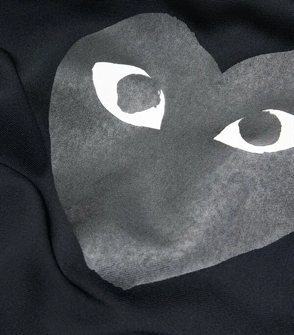 Play Comme Des Garcon Zip-up Heart Sweatshirt - Black