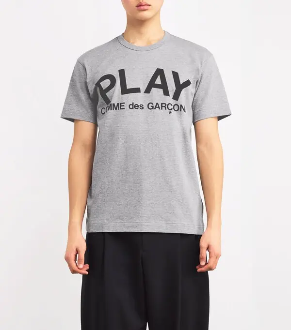 Play Comme Des Garcon Play Logo T-shirt - Grey