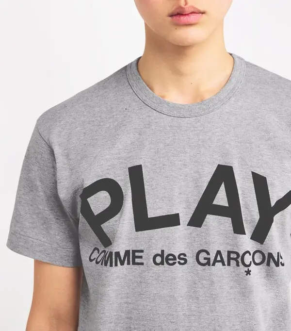 Play Comme Des Garcon Play Logo T-shirt - Grey