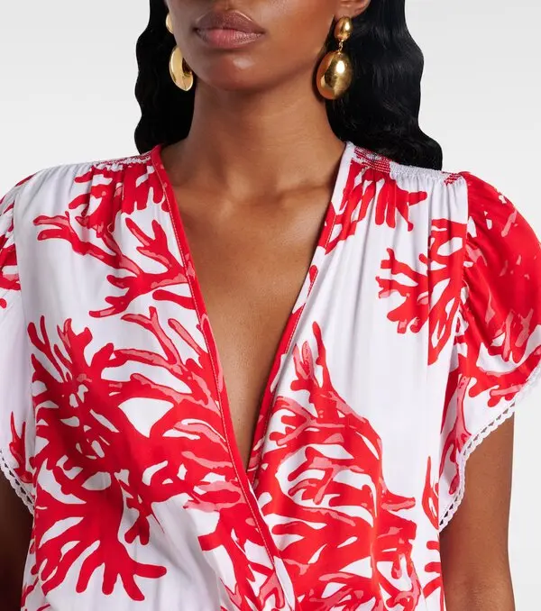 Melissa Odabash Jess Printed Mini Dress - Red