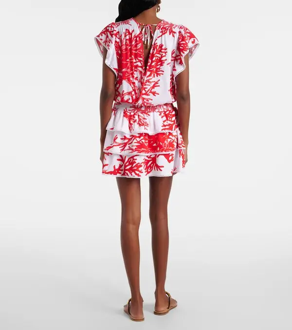 Melissa Odabash Jess Printed Mini Dress - Red