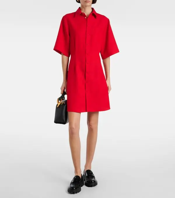 AMI Paris Virgin Wool Shirt Dress
