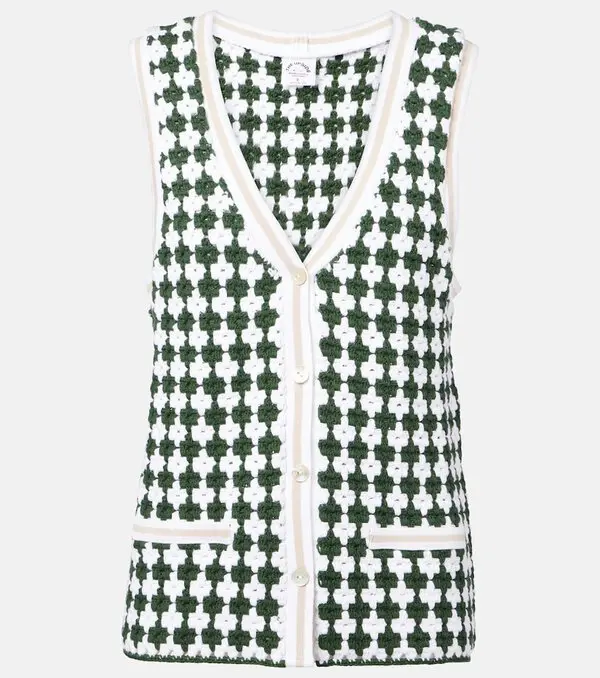 The Upside Portobello Watson Crochet Cotton Vest - Multicoloured