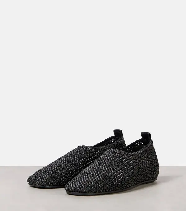 TOTEME Woven Leather Ballerinas