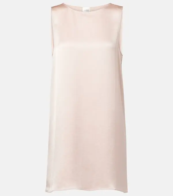 LESET Barb Satin Mini Dress In Sakura - Pink