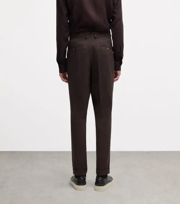 BOSS Linen-wool Tailored Trousers