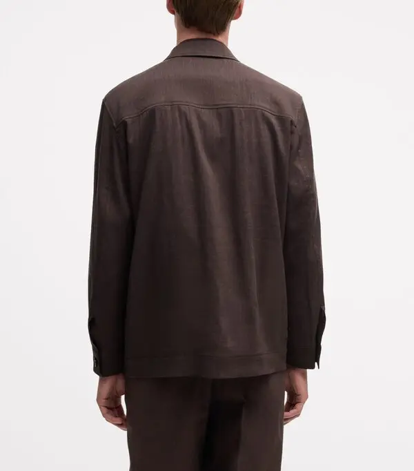 BOSS Linen-virgin Wool Overshirt