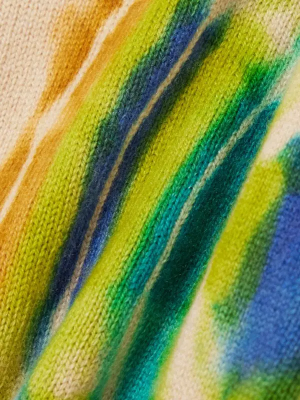 THE ELDER STATESMAN Geode Tie-dye Cashmere Crewneck Sweater