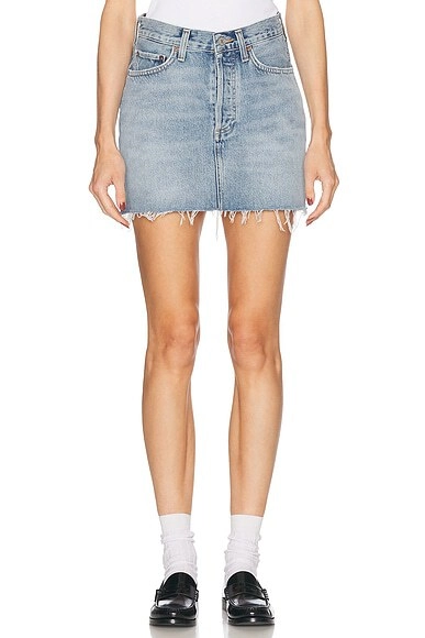 AGOLDE V-waist Denim Mini Skirt - Force