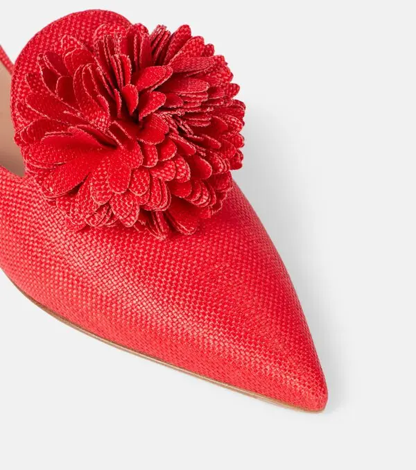 AQUAZZURA Couturier Applique Mules In Lipstick