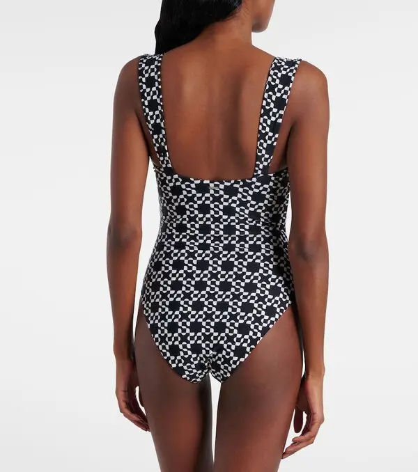 Simkhai Lexi Printed Bustier Swimsuit