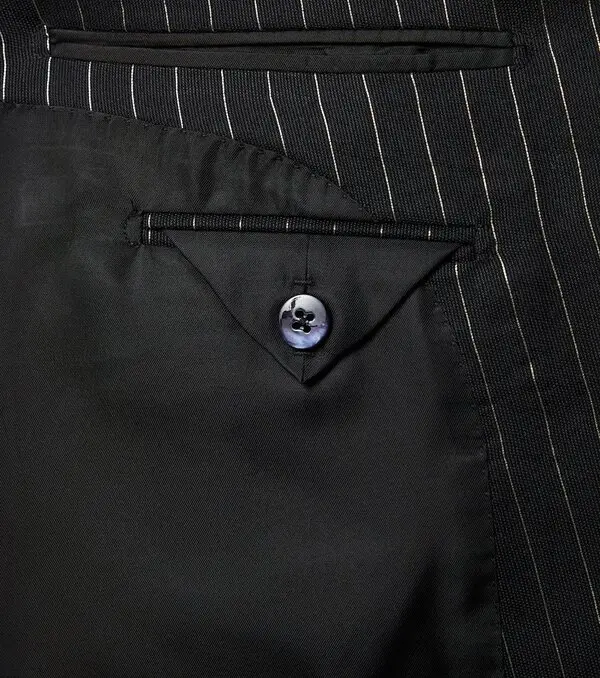TOM FORD Striped Wool And Silk Lamé Blazer