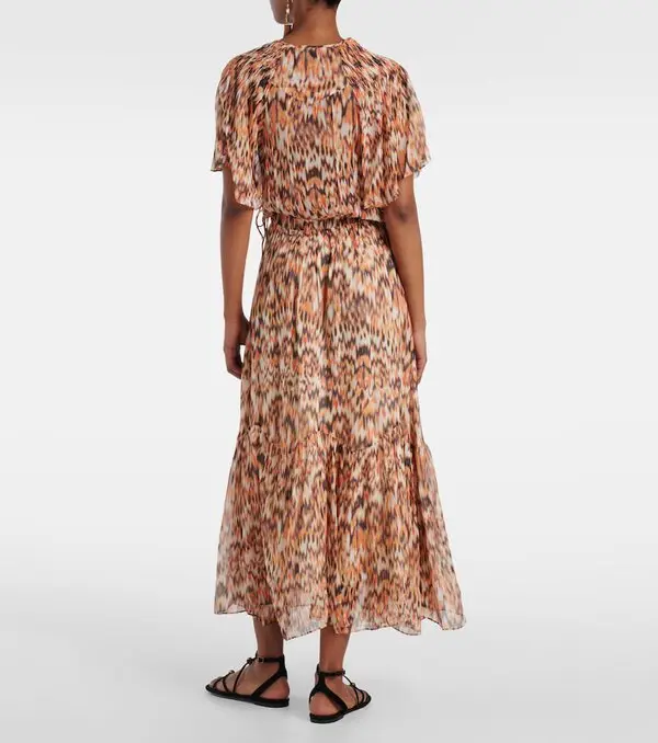 Isabel Marant Étoile Odelia Printed Silk Midi Dress