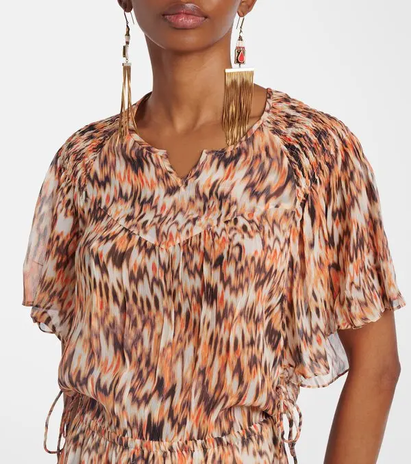 Isabel Marant Étoile Odelia Printed Silk Midi Dress