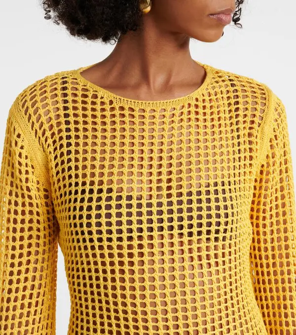 BANANHOT Serena Crochet Minidress - Yellow
