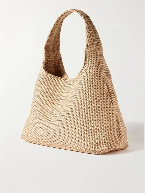JIMMY CHOO Embroidered Raffia Tote - Neutrals