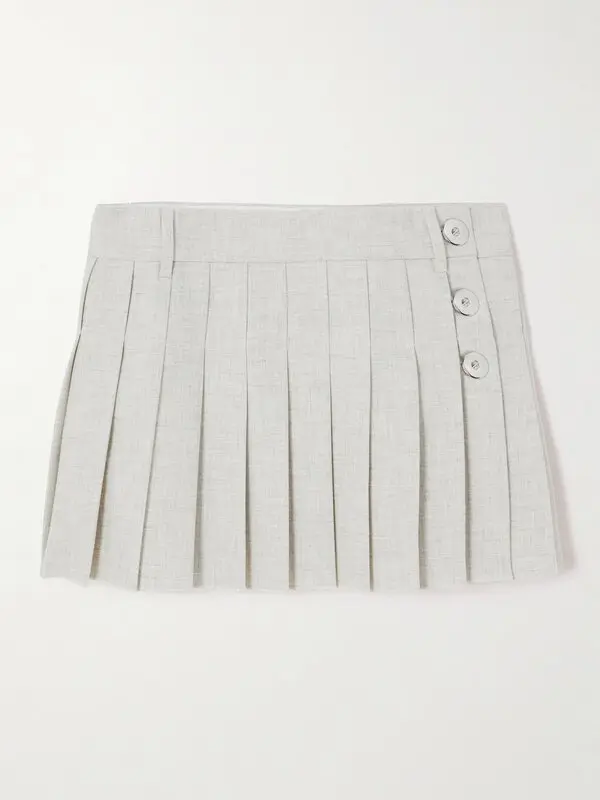 Rabanne Pleated Mini Skirt - Gray