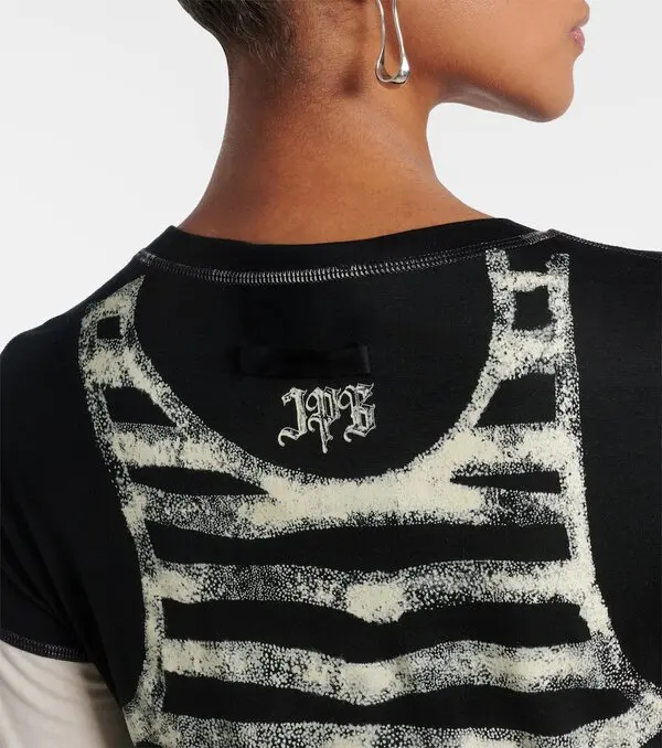 JEAN PAUL GAULTIER Printed Jersey Maxi Dress