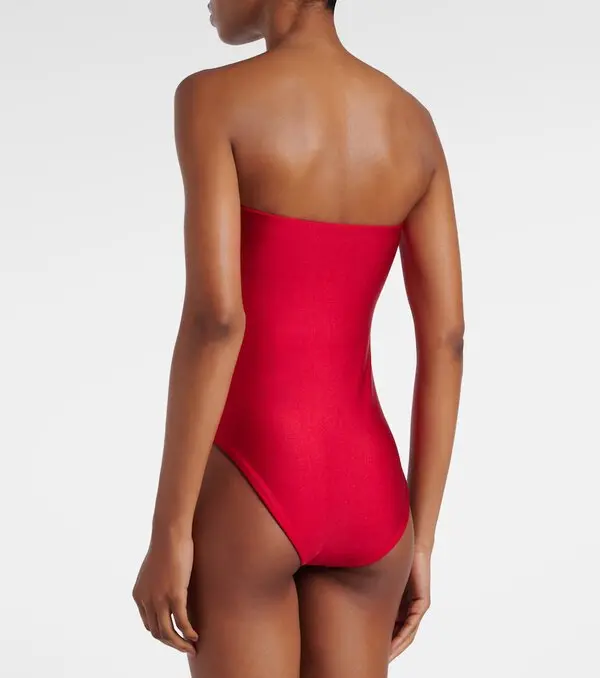 Jade Swim Yara Ruched Swimsuit - Red