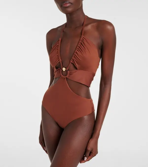 Max Mara Cleopatra Cut Out One Piece Swimsuit