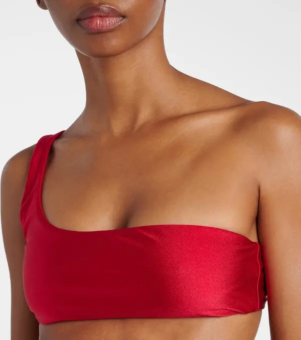 Jade Swim Eliza One-shoulder Bikini Top - Red