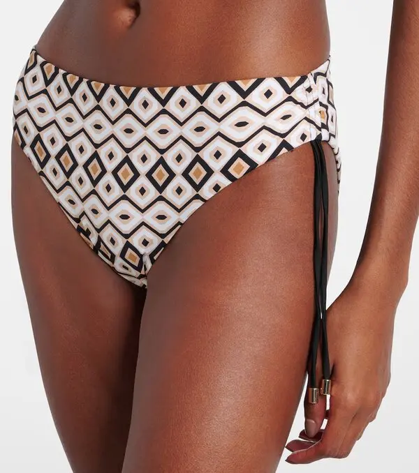 Max Mara Santina Geometric Print Bikini Bottoms